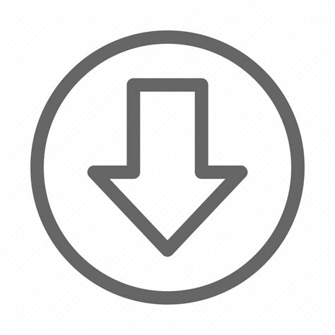 Arrow Down Download Sign System Icon Download On Iconfinder