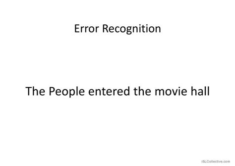 Error Recognition English Esl Powerpoints