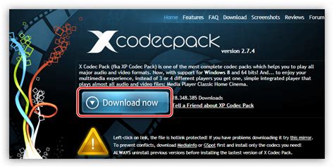 Аудио и видео кодеки для Windows Xp
