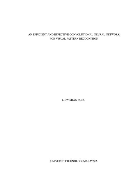 Pdf An Efficient And Effective Convolutional Neural Network For