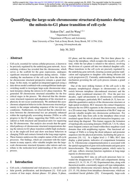Pdf Quantifying The Large Scale Chromosome Structural Dynamics During