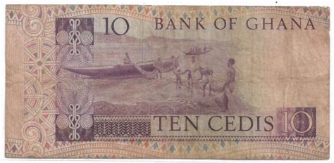 Ghana 10 Cedis 1979 Vf Currency Note Kb Coins And Currencies
