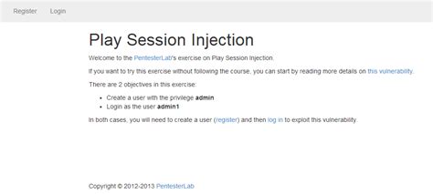 pentester lab play session injection ~ vulnhub