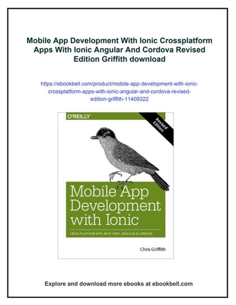 Mobile App Development With Ionic Crossplatform Apps With Ionic Angular And Cordova Revised