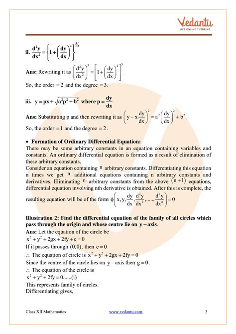 Solution Differential Equation Class 12 Notes Cbse Maths Chapter 9 Pdf