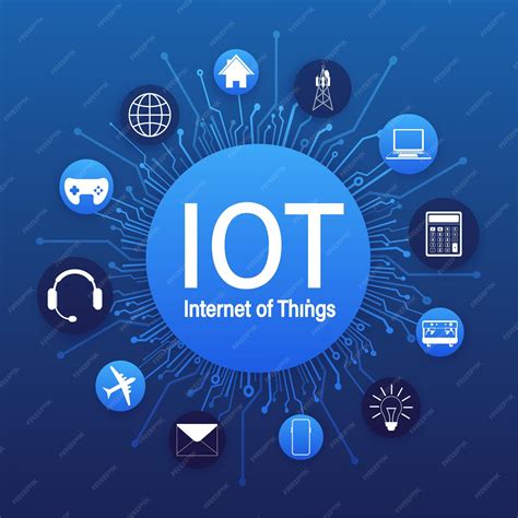 사람과 네트워크 플랫 스타일의 사물 장치 및 연결 개념의 Iot 인터넷 프리미엄 벡터