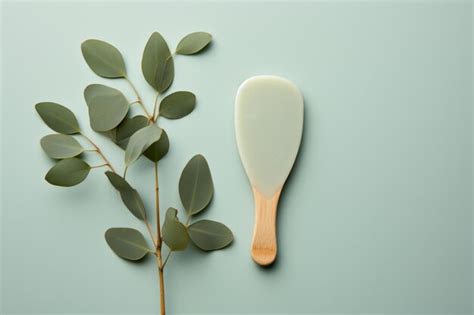 Premium Ai Image Soothing Selfcare Essentials Jade Gua Sha Tool Cream And Eucalyptus Branch On