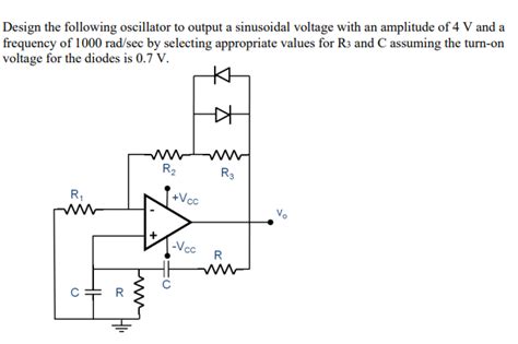 Solved Design The Following Oscillator To Output A Chegg