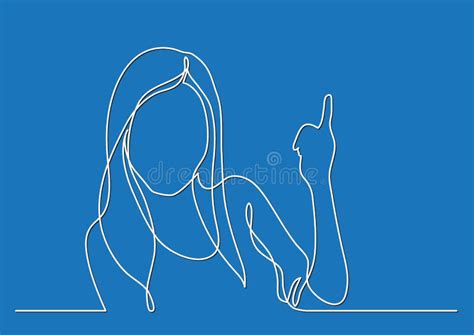 Man Pointing Continuous Line Drawing Stock Vector Illustration Of Employee Showing 131636147