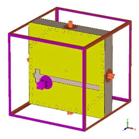 The 3 D View Of The Unit Cell In Cst Software Download Scientific Diagram