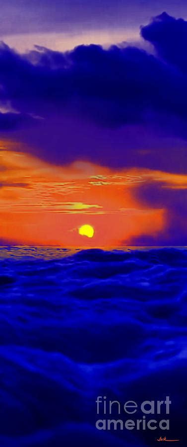 Ocean Level Sunset Painting By Jack Bunds Pixels