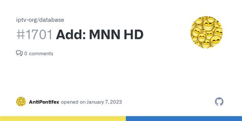 Add Mnn Hd · Issue 1701 · Iptv Orgdatabase · Github