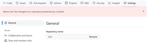 Prevent GitHub Repository Rename Using Rulesets Nicruo