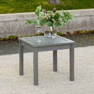Polywood Newport 22 End Table In Slate Grey