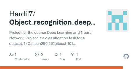 github hardil7 object recognition deep learning project for the