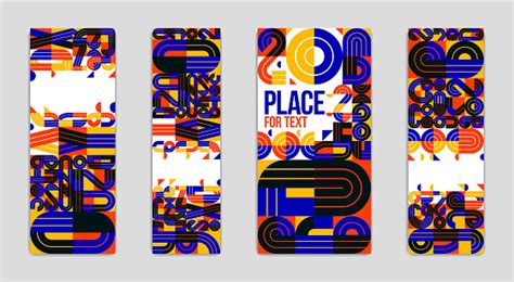 배너 세트의 현대적인 추상 적 커버 벡터 기하학적 현대 유행과 세련된 디자인 텍스트 장소와 배경 0명에 대한 스톡 벡터 아트 및