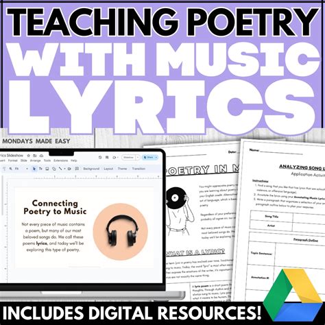 Song Analysis Lesson With Lyrics Annotation And Organizer