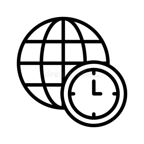 Get This Amazing Icon Of Time Zone In Trendy Style Stock Vector Illustration Of Outline Zone