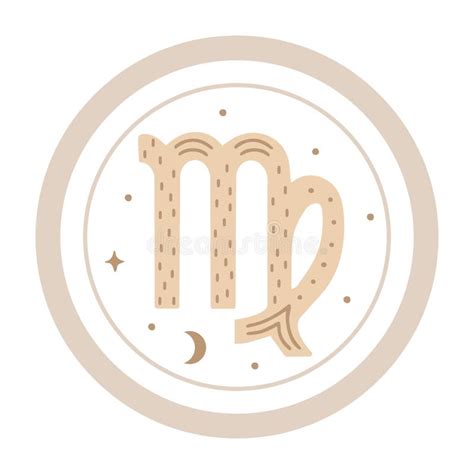 Virgo Zodiac Symbol Hand Drawn Horoscope Sign Stock Vector Illustration Of Future Cosmic