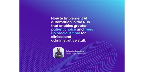 How To Implement Ai Automation In The Nhs Ai For Healthcare