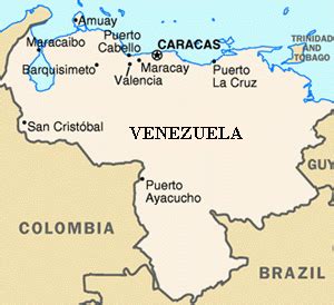 Venezuela Major Cities And Capitals