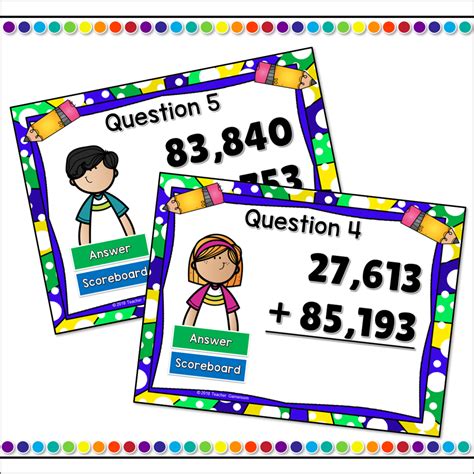 Digit Addition Powerpoint Game Teacher Gameroom