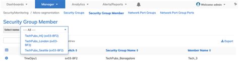 Micro Segmentation Security Group Member