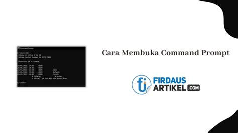 5 Cara Membuka Command Prompt Di Windows Bagaimana Firdaus Artikel