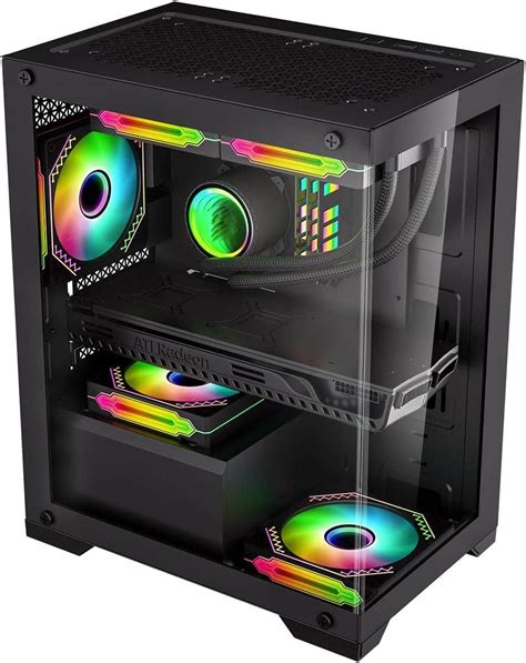 Cit Range Matx Case Black With 6 Port Hub Pwm And 3xargb Fans