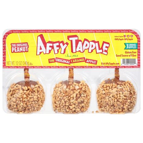 Affy Tapple Caramel Apples With Peanuts 3 Ct 12 Oz Kroger