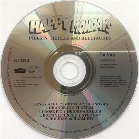 Happy Mondays Pills ‘n Thrills And Bellyaches Cd Deform Müzik