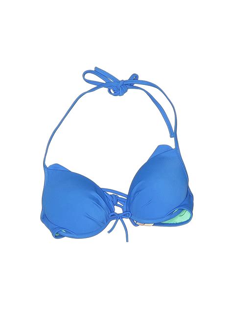 Victorias Secret Solid Blue Swimsuit Top Size Xs 32a 62 Off Thredup
