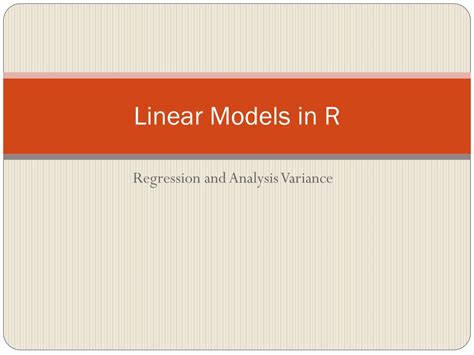 Ppt Linear Models In R Powerpoint Presentation Free Download Id9396291