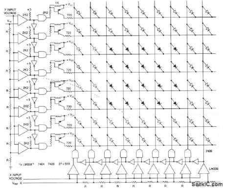 TWO VARIABLE LED MATRIX DISPLAY LED And Light Circuit Circuit Diagram SeekIC Com