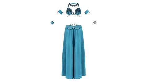 3d Model Full Belly Dancer Outfit Costume Vr Ar Low Poly Cgtrader