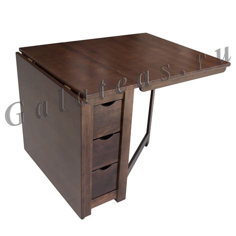 Стол книжка Баттерфляй с ящиками из массива дерева купить в Москве — мебельный интернет магазин