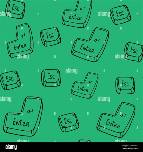 Computer Keyboard Background Seamless Abstract Vector Pattern Texture