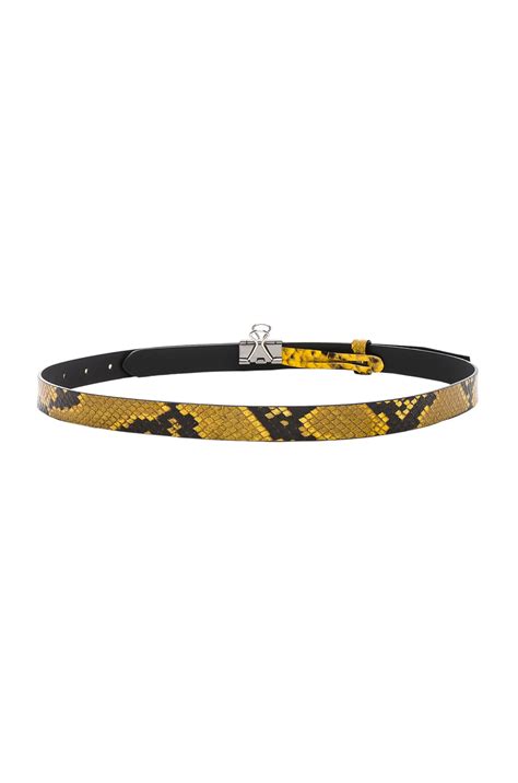 VETEMENTS Thin Python Paper Clip Belt In Yellow FWRD