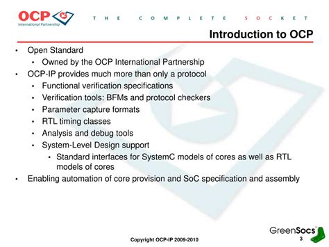 Ppt Ocp Socket Modelling With Tlm 20 Announcement Of Ocp Ips First
