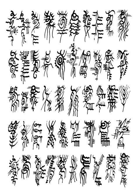 chinese characters in various styles
