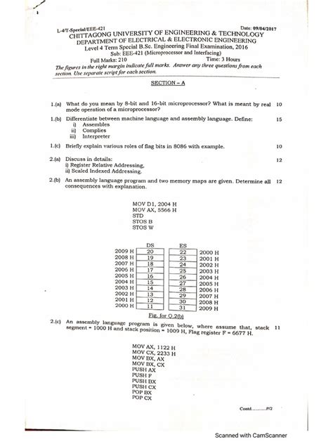 Microprocessor Question Pdf