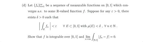 solved d ﻿let {fn}n 1∞ ﻿be a sequence of measurable