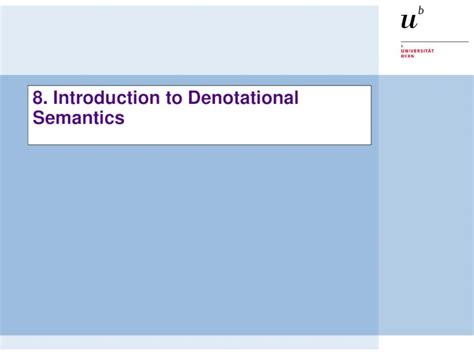 Ppt 8 Introduction To Denotational Semantics © O Nierstrasz Ps