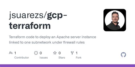 github jsuarezs gcp terraform terraform code to deploy an apache server instance linked to