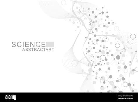 Modern Abstract Molecules Structure For Science Or Medical Background