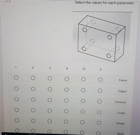 Solved 6 نقط Select The Values For Each Parameter O Ο Ό O 1