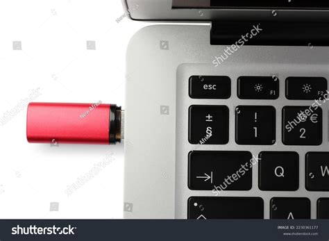 Usb Flash Drive Attached Into Laptop Stock Photo 2230361177 Shutterstock