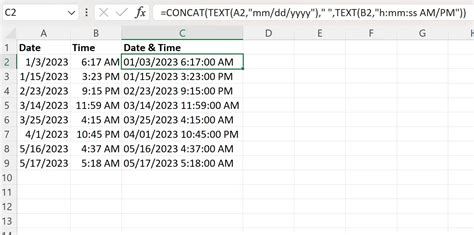 Cara Menggabungkan Tanggal Dan Waktu Di Excel 2 Metode Statologi