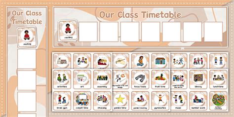 Neutral Balance Visual Display Timetable Teacher Made