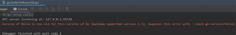 Go 解决低版本goland调试问题：version Of Delve Is Too Old For This Version 阿里云开发者社区